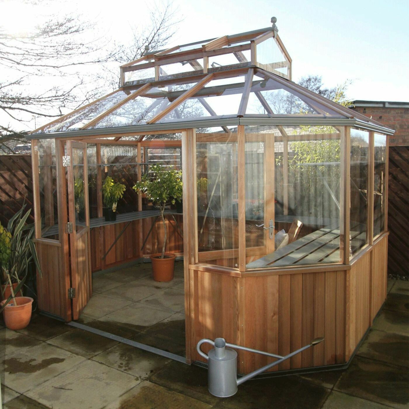 Houten tuinkas Alton EVO Octagonal 2800 x 3611mm